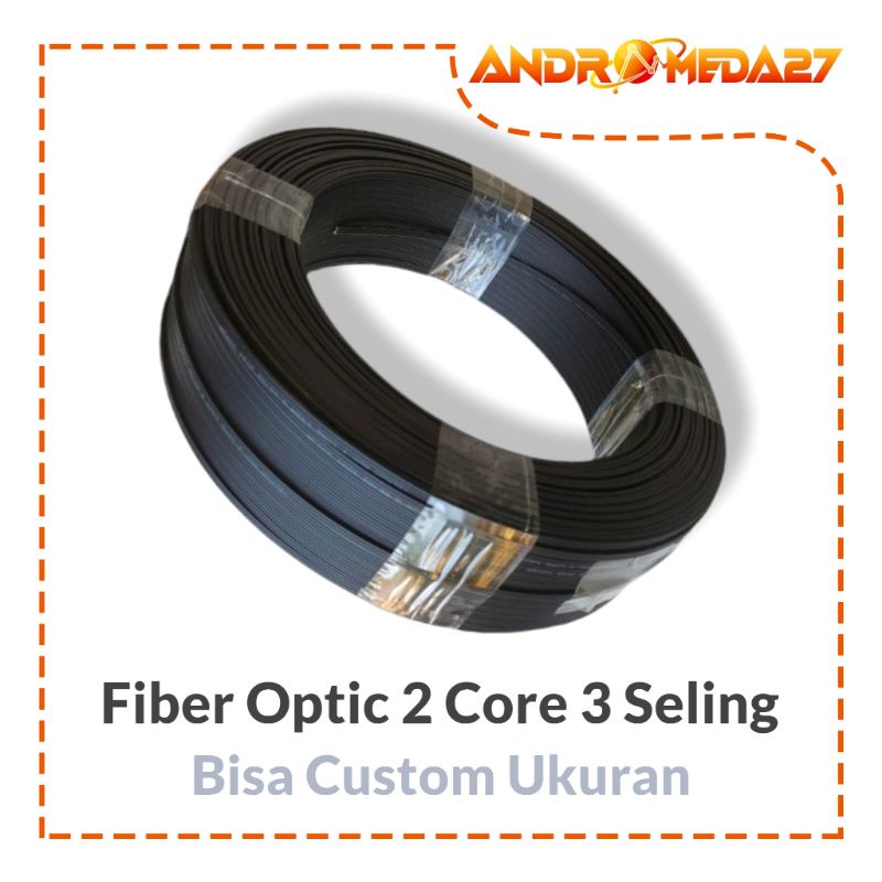 Jual Kabel Fiber Optic 2 Core 3 Seling Meteran | Shopee Indonesia