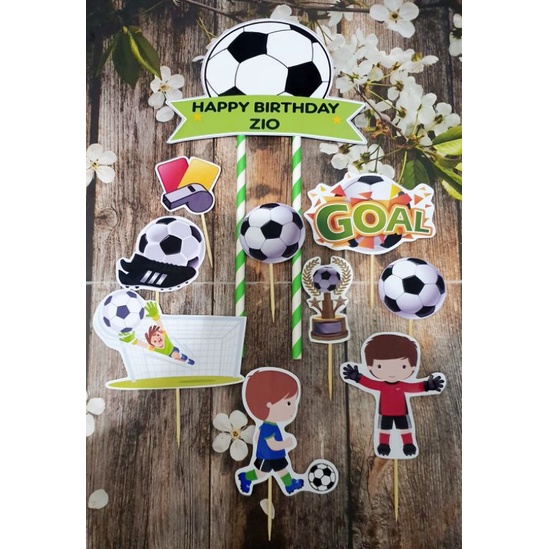 Jual topper cake bola/hiasan kue tema bola/hiasan cake | Shopee Indonesia