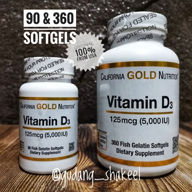 Jual California Gold Nutrition Vitamin D3 D-3 D 3 5000iu 5000 iu 90/360 ...