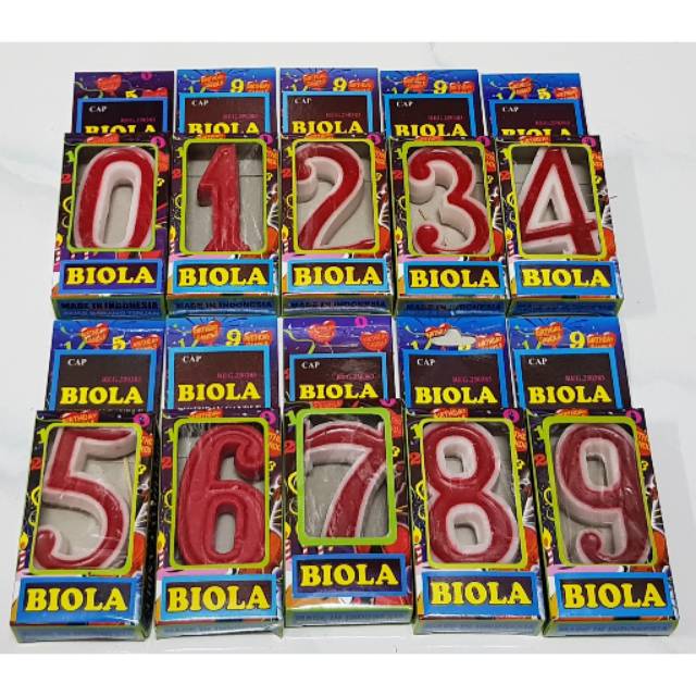 Jual Lilin Ulang Tahun Angka Biola Merah Putih Besar (Angka 1) / Lilin ...