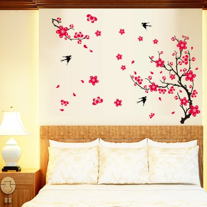 Jual METH WALL STICKER POHON RANTING SANGKAR CAGES BURUNG BIRD FRAME ...