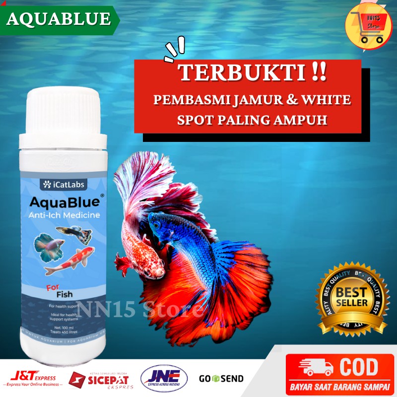 Jual Perawatan Hewan Aquablue Obat Biru Obat Jamur Betta Fish Ikan Hias Cupang Guppy Koki Koi ...