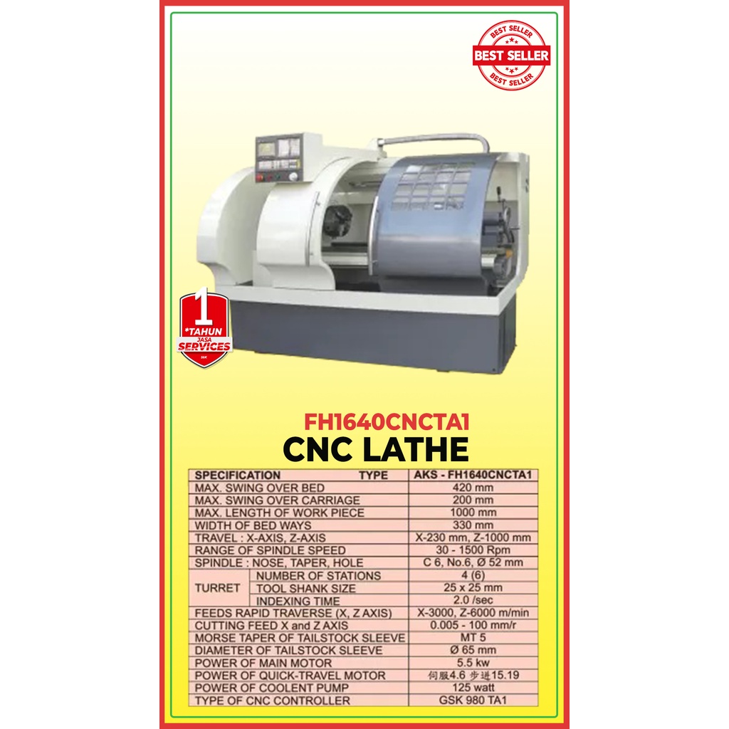 Jual Mesin Bubut CNC Plat Besi Turret CNC Lathe Machine AKS ...
