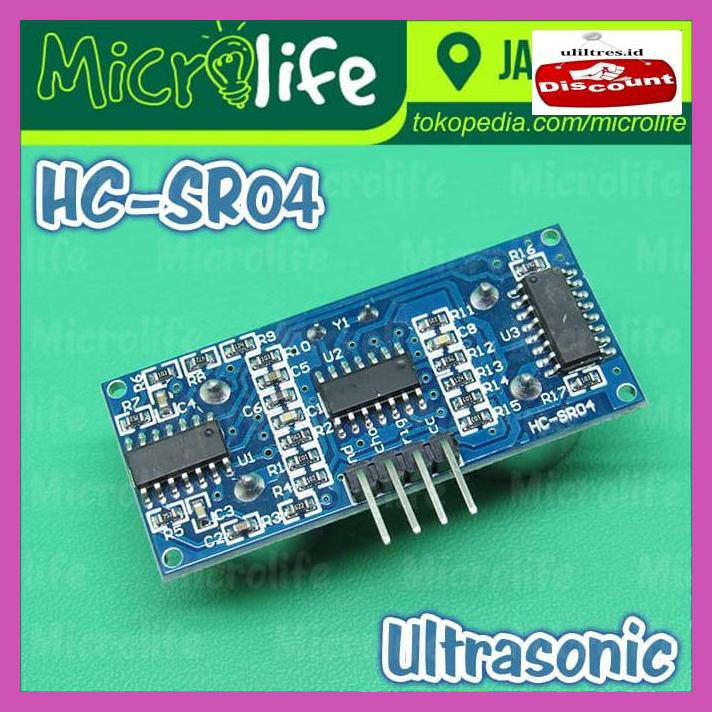 Jual A2Ae3553- Hc-Sr04 Ultrasonic Modul Sensor Jarak T9Gliug8- | Shopee ...
