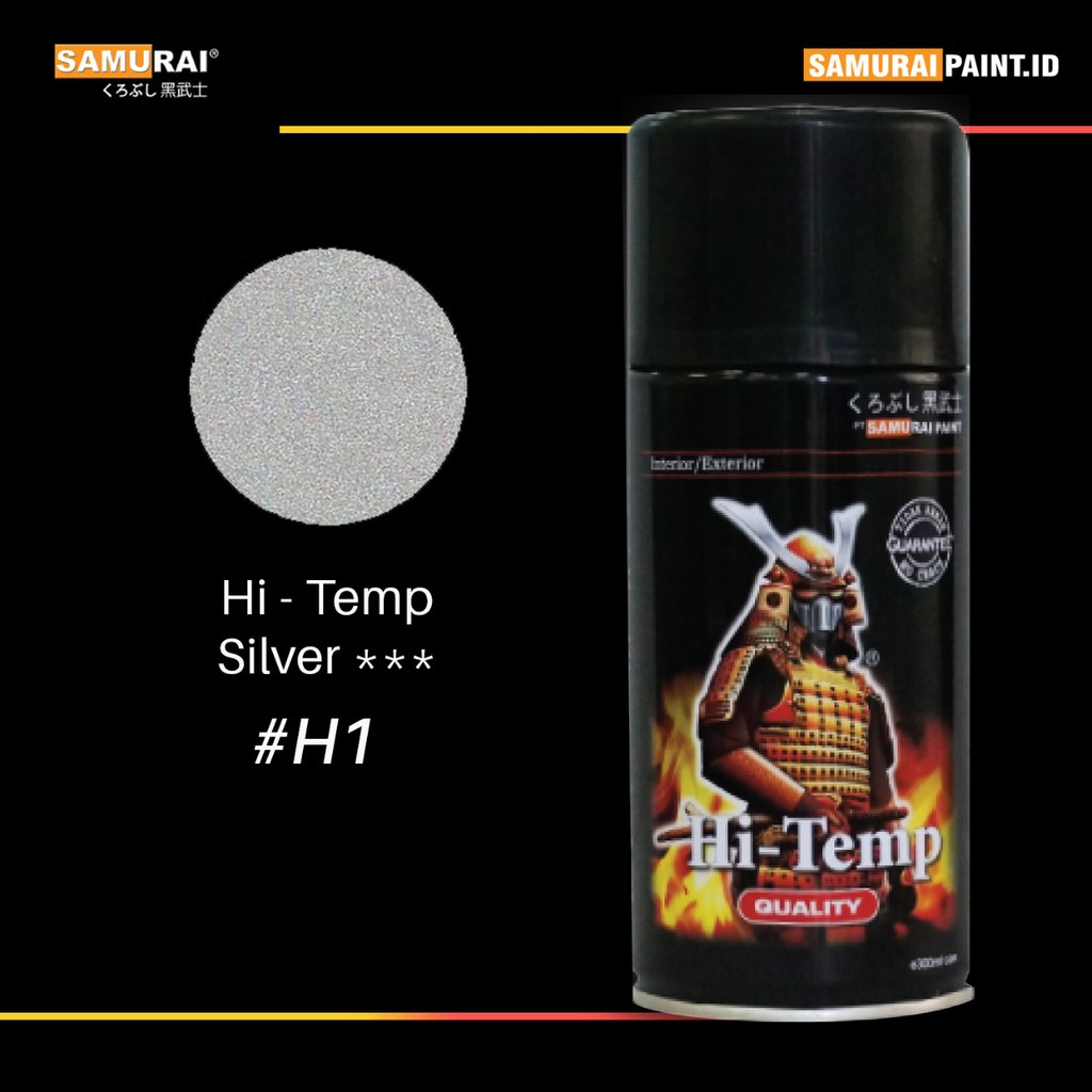 Jual Samurai Paint Hi temp #H1 ( isi 300Ml & warna silver doff ) cat ...