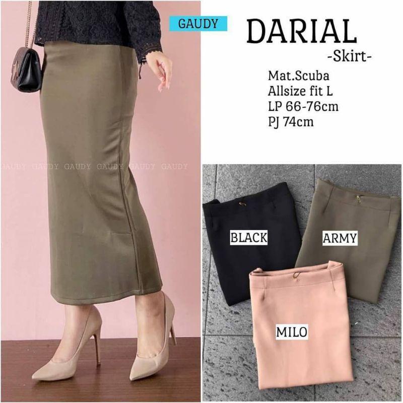 Jual Rok Span Scuba Panjang Bahan Premium | Shopee Indonesia