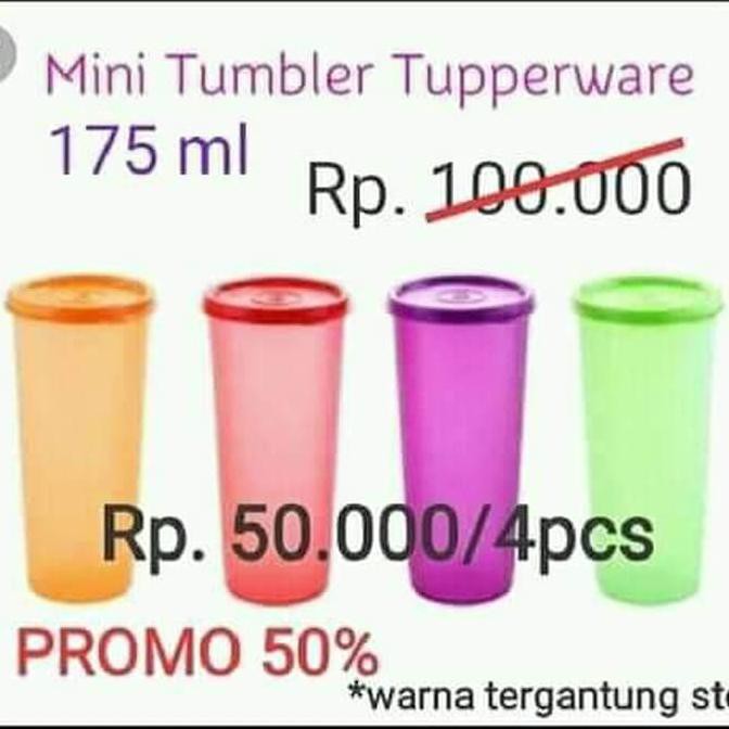 Jual Mini Tumbler (4) Botol Minum Tupperware Alat Makan Minum Original ...
