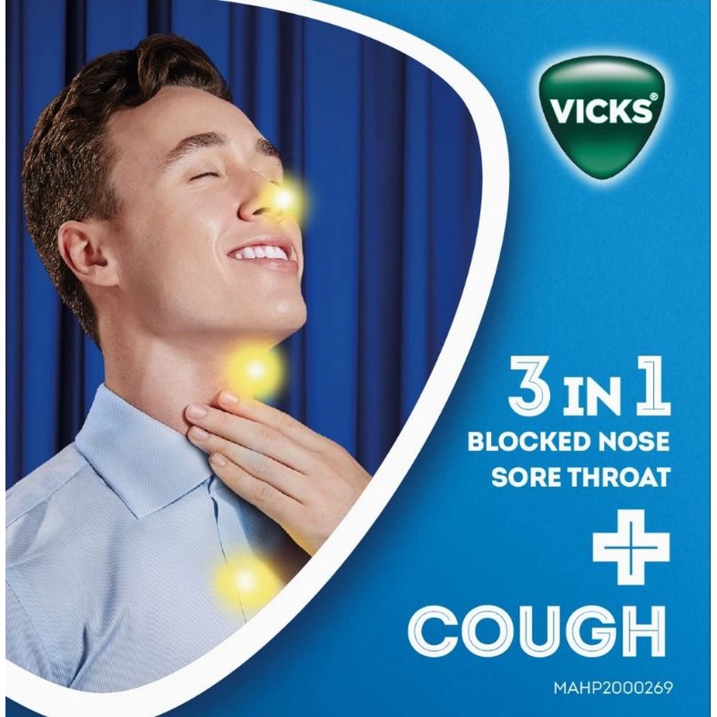 Jual Vicks VapoDrops +COUGH Honey Lemon Menthol 16 Lozenges | Shopee ...
