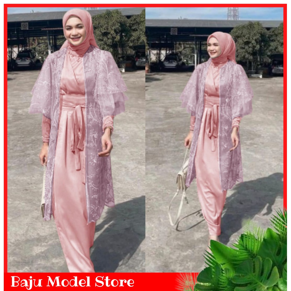 Jual Baju Gamis Wanita Muslim Mewah Elegan Brukat Roberto Cavali Import Fashion Perempuan Dewasa ...
