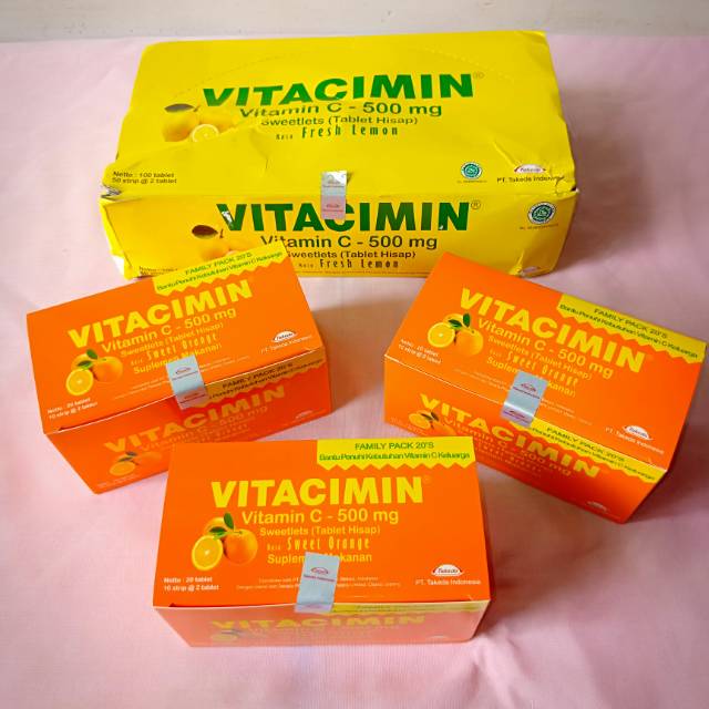 Jual Vitacimin Vitamin C - 500 mg ( 1 strip = 2 tablet ) | Shopee Indonesia