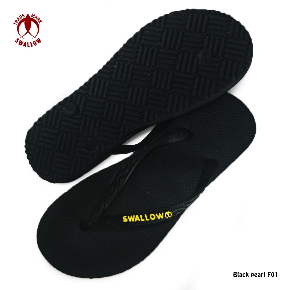Jual Sendal Jepit Swallow Black Pearl F01 (All Black) - Sandal Japit ...