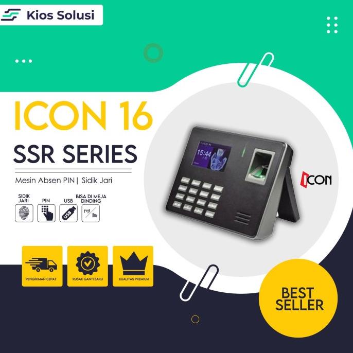 Jual MESIN ABSENSI ICON 16 / MESIN ABSEN / SIDIK JARI / FINGER PRINT A3 ...