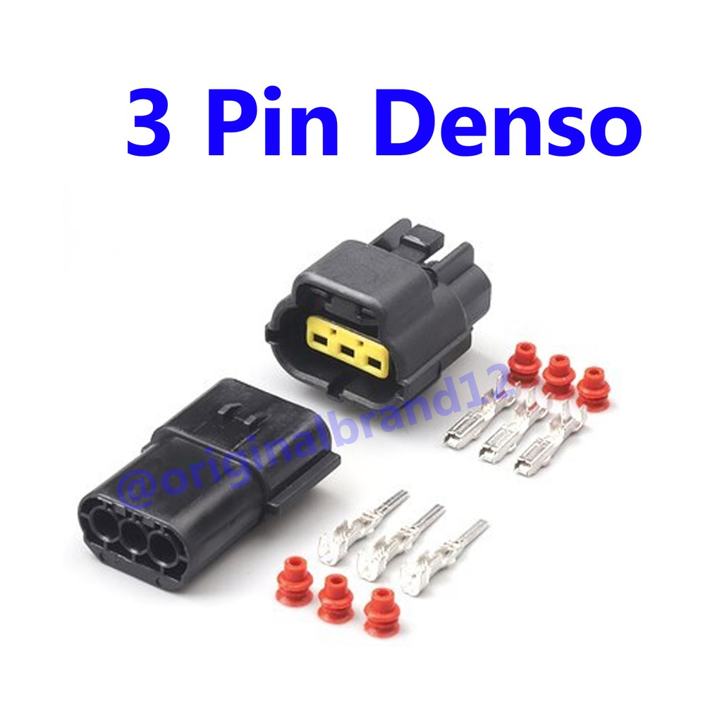 Jual Soket 3 PIN DENSO Waterproof Electrical wire Connector konektor ...