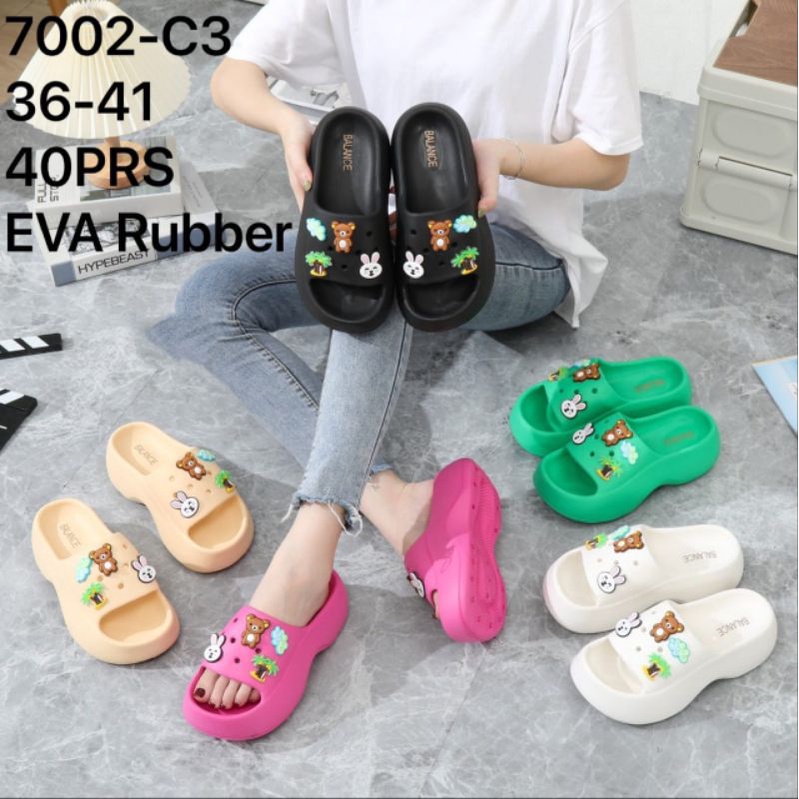 Jual Sandal Fuji / Sandal Wanita Jelly Wedges Eva/ Selop Wedges Tebal ...