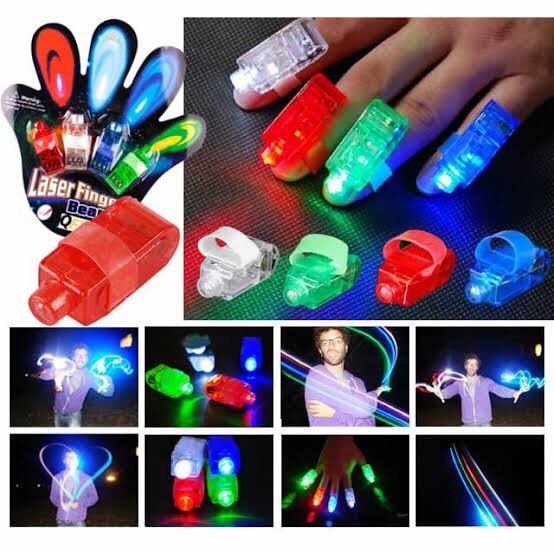 Jual Mainan Anak Cincin LED ANAK Flashing Finger Ring Bisa Nyala-Laser ...