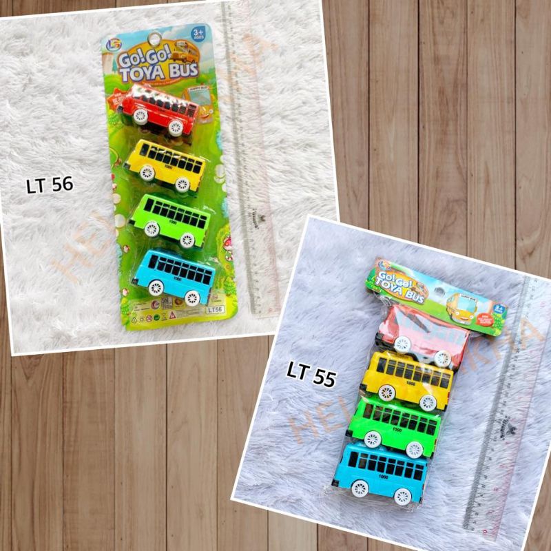 Jual (PRODUK BER-SNI) MAINAN LT 56 & 55 GO! GO! TOYA BUS BIS ISI 4 PCS ...