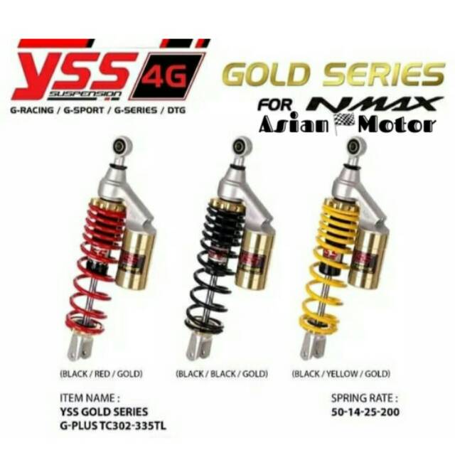 Jual Shockbreaker YSS Yamaha Nmax Tabung Gold Series G-Plus 335mm Original | Shopee Indonesia
