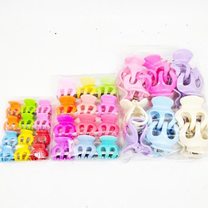 Jual Jepitan Rambut Gigi 3 Kecil / Sedang / Besar / Jepitan Rambut ...