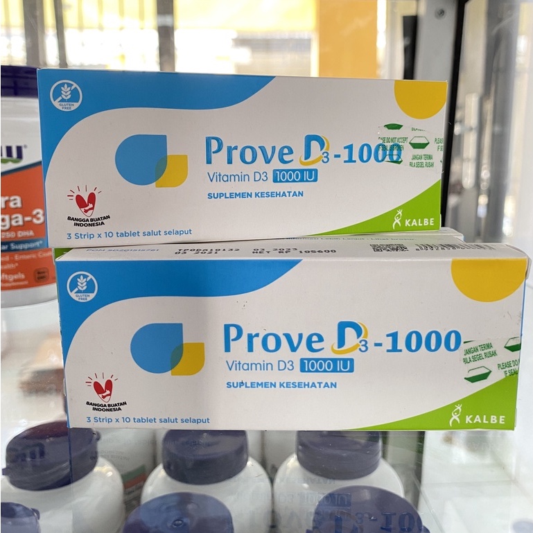 Jual Vitamin D 1000 IU Prove D3 1000 isi 30 Tablet BPOM Kalbe | Shopee ...