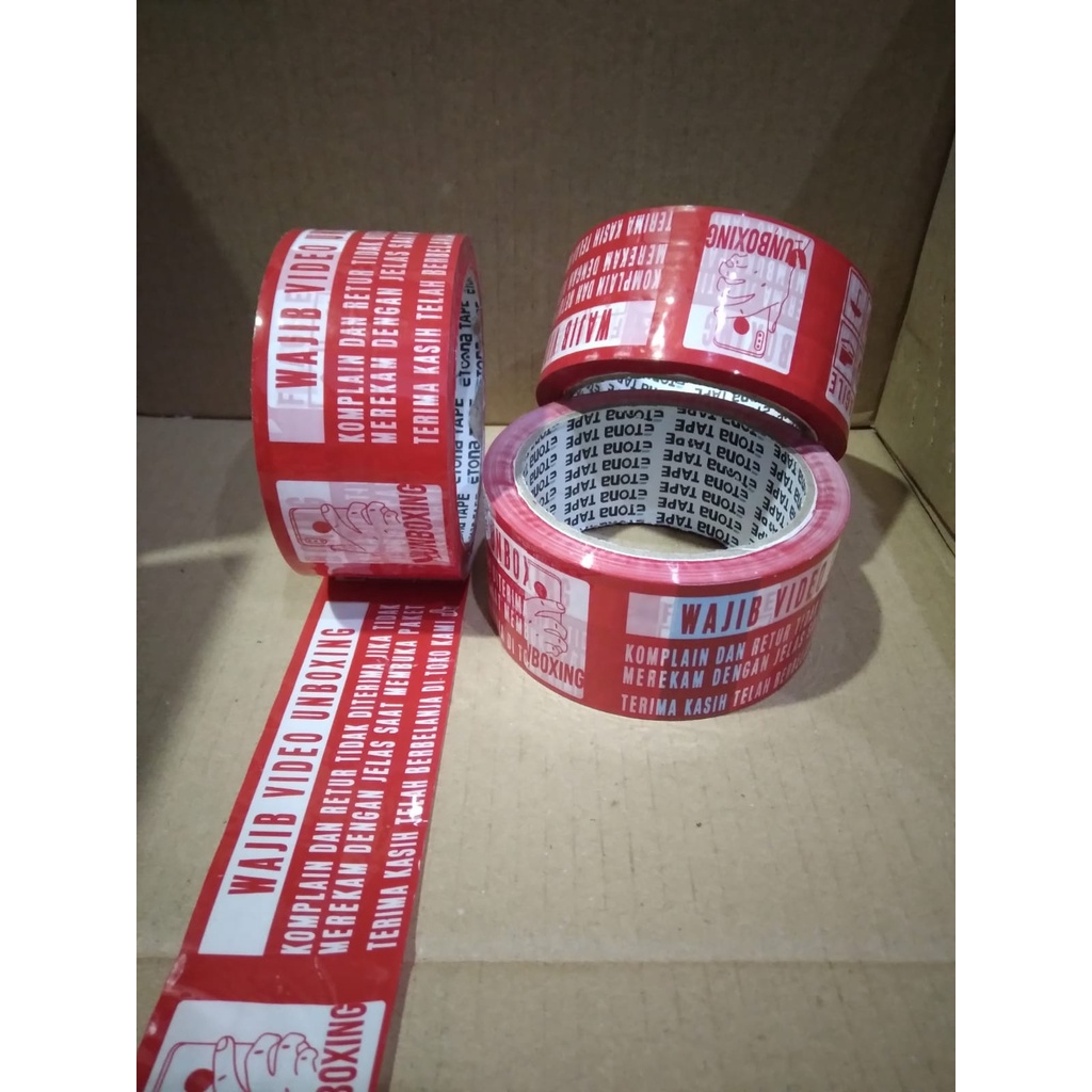 Jual LAKBAN FRAGILE VIDEO UNBOXING/JANGAN DIBANTING 45 MM x 50 METER ...