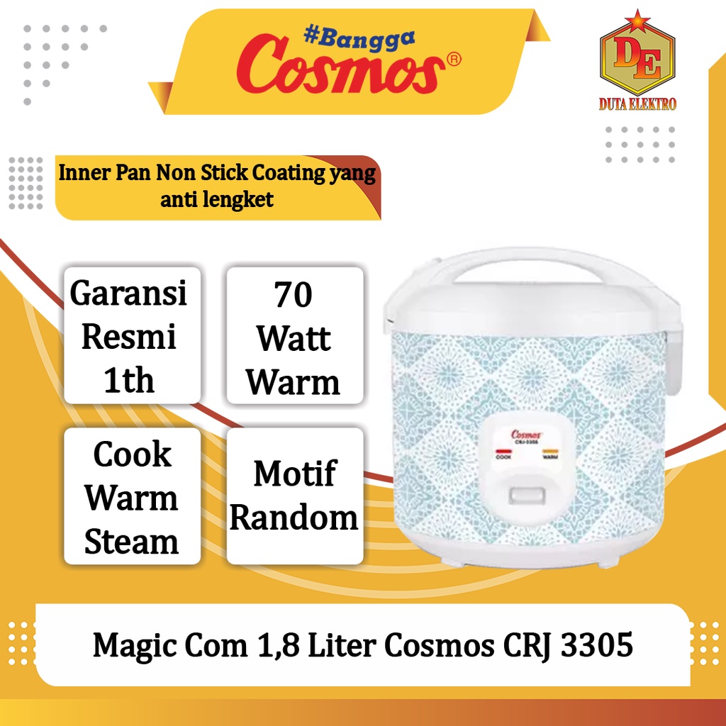 Jual Magic Com 1,8 Liter Cosmos CRJ 3305 | Shopee Indonesia