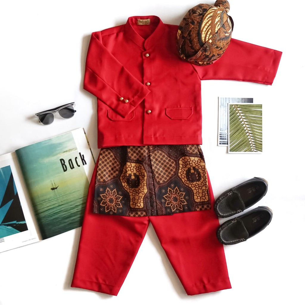 Jual BASOFI BAJU ADAT JAWA ANAK USIA 3-5 TAHUN WARNA MERAH (ReadyStok ...