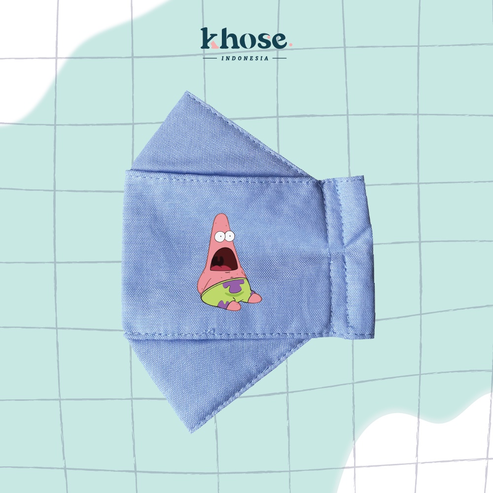 Jual KHOSE Masker Kain 3D 3Ply DEWASA Water Resistant SPONGEBOB AND ...