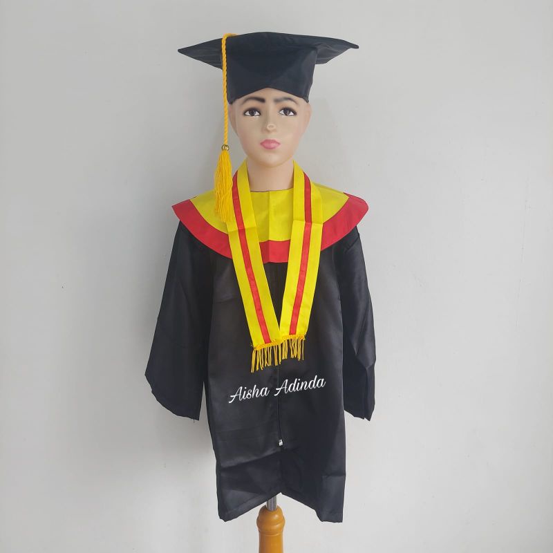 Jual SERAGAM TOGA WISUDA PAUD/TK KUNING LIS MERAH | Shopee Indonesia