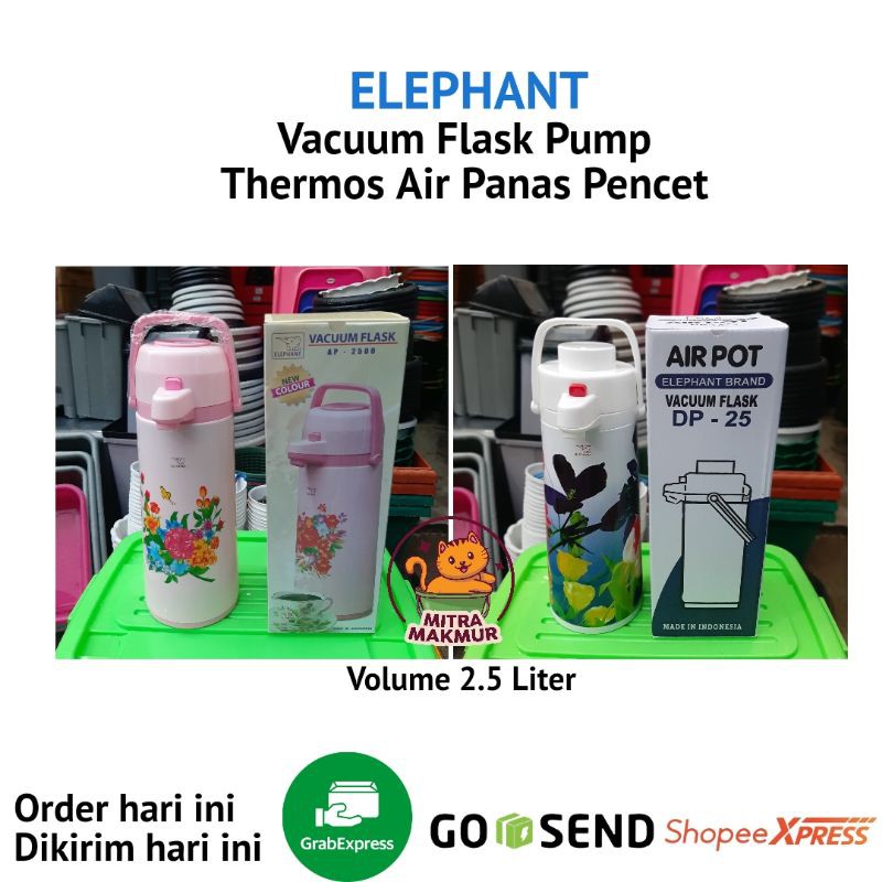 Jual ELEPHANT -THERMOS AIR PANAS / THERMOS PENCET / TERMOS POMPA 2.5 ...