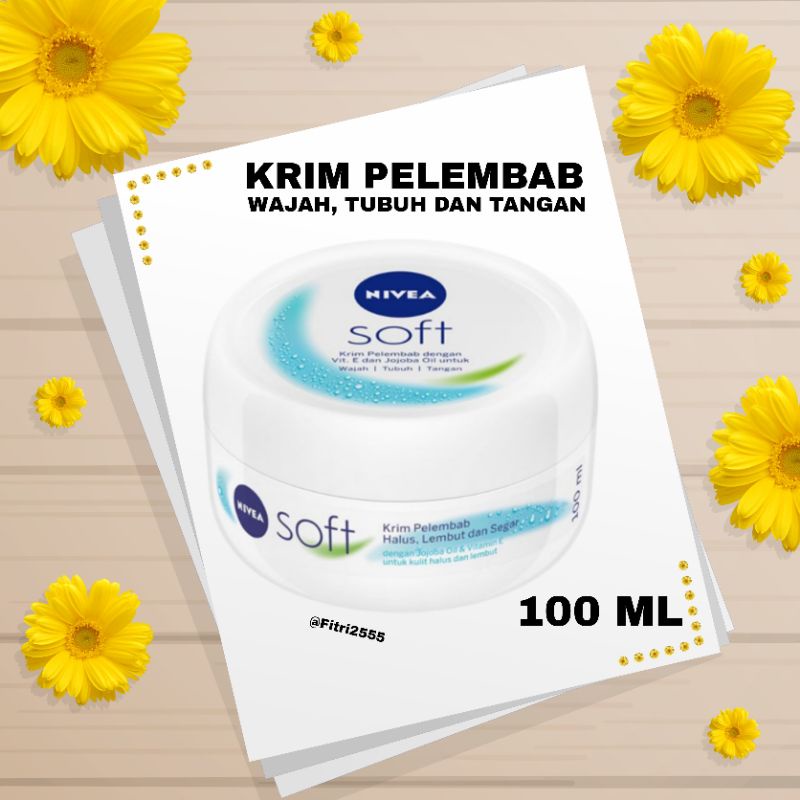 Jual NIVEA SOFT CREME BIRU /KRIM PELEMBAB WAJAH TUBUH TANGAN/VITAMIN E ...