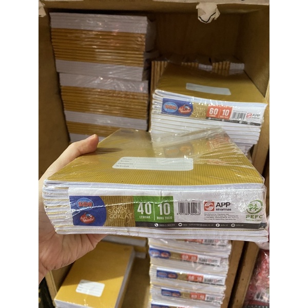 Jual BUKU SIDU 40 60 KRAFT SAMPUL COKLAT isi10 | Shopee Indonesia