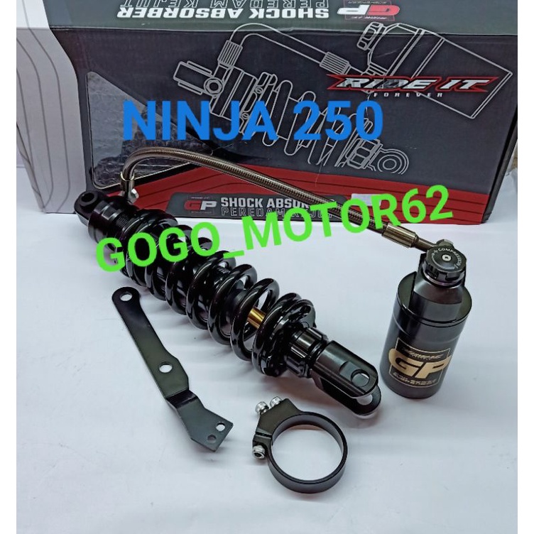 Jual Shock Sok Monoshock Ninja 250 Karbu & fi Injeksi Ride it GP Tabung Pisah Double Klik GOLD ...