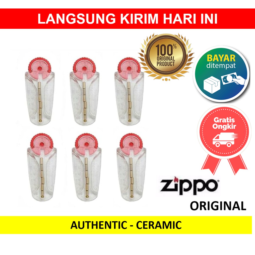 Jual Flint Batu Api Batre Korek Api Zippo isi 6 6pc 6pcs pc pcs ...