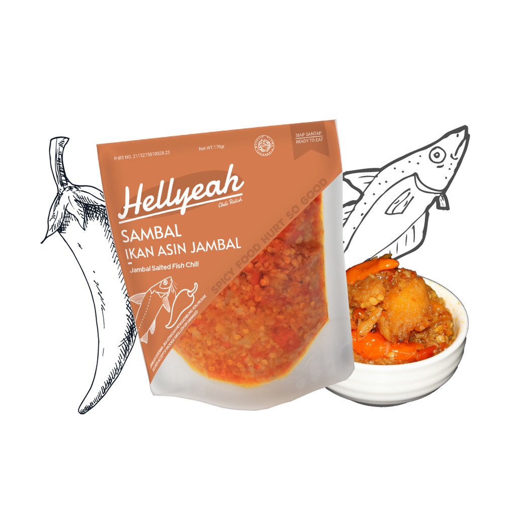 Jual Hellyeah Sambal Ikan Asin Jambal 170 gr | Shopee Indonesia