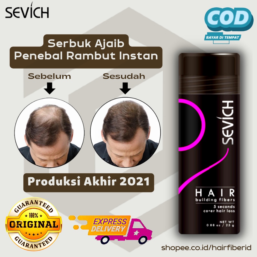 Jual Sevich Hair Fiber Building Concealer 25gr Original Serbuk Penebal ...