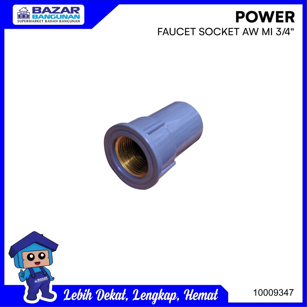 Jual Power - Sambungan Pipa Fitting Socket Sock Sok Drat Dalam Pvc Aw ...