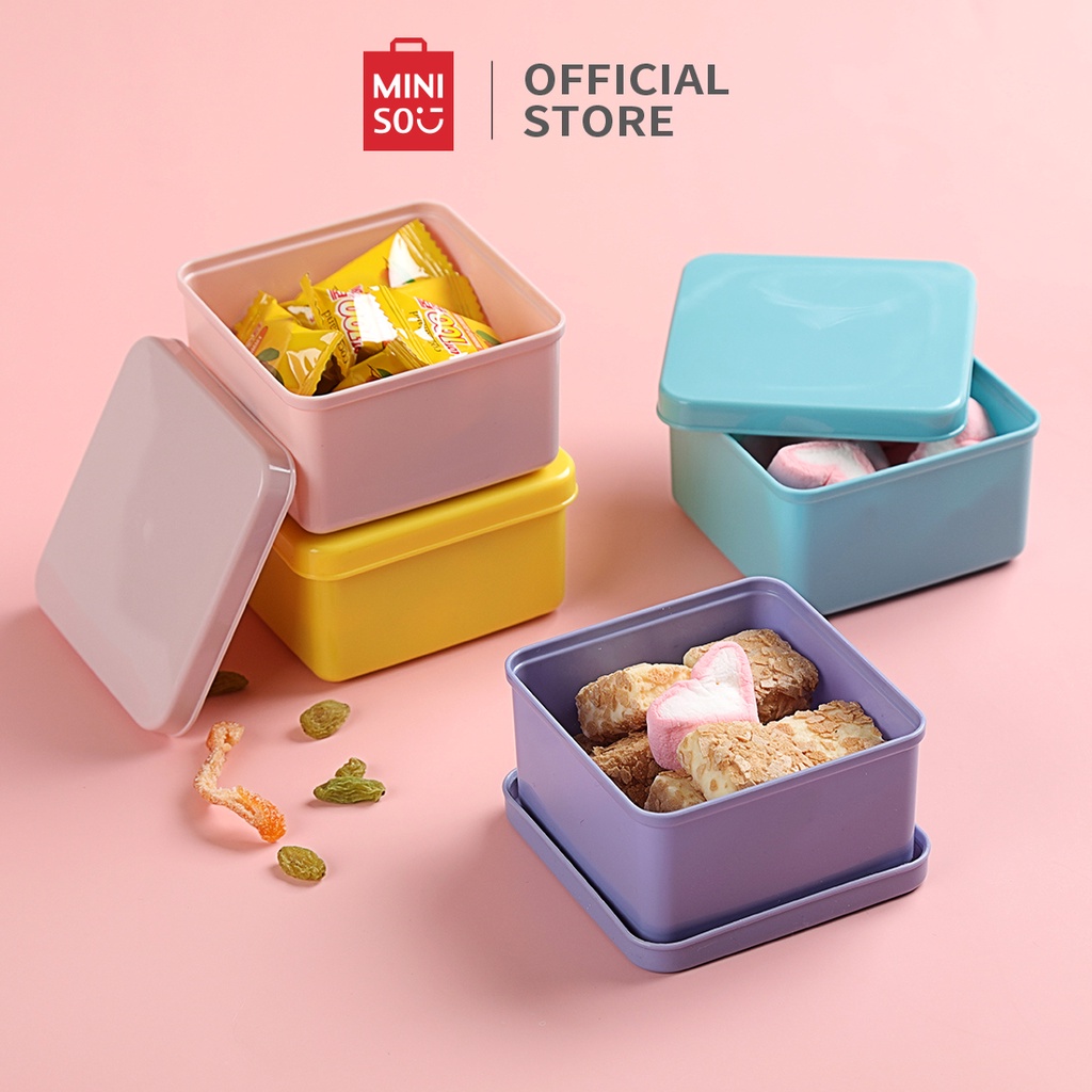 Jual MINISO Kotak Makan 4 Buah 160ml / 260ml x4 Tempat Warna-warni ...
