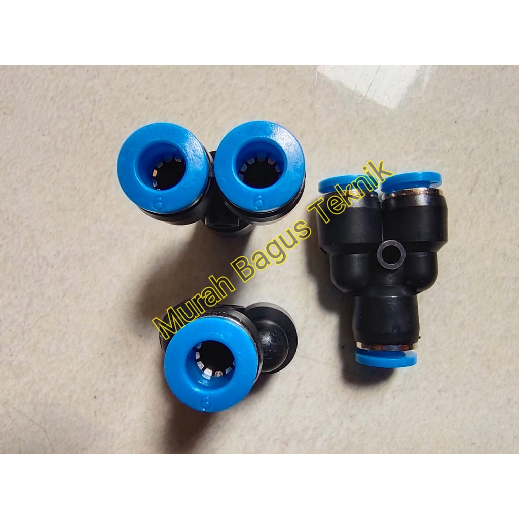 Jual Fitting Angin PY 6mm Fitting Pneumatic PY 6mm Y Union Connector ...