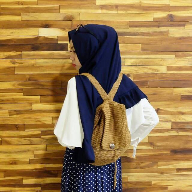 Jual Tas Rajut Ransel 1kg mut 3 tasg | Shopee Indonesia