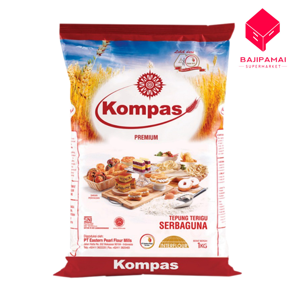 Jual Tepung Terigu Kompas (1 kg) | Shopee Indonesia