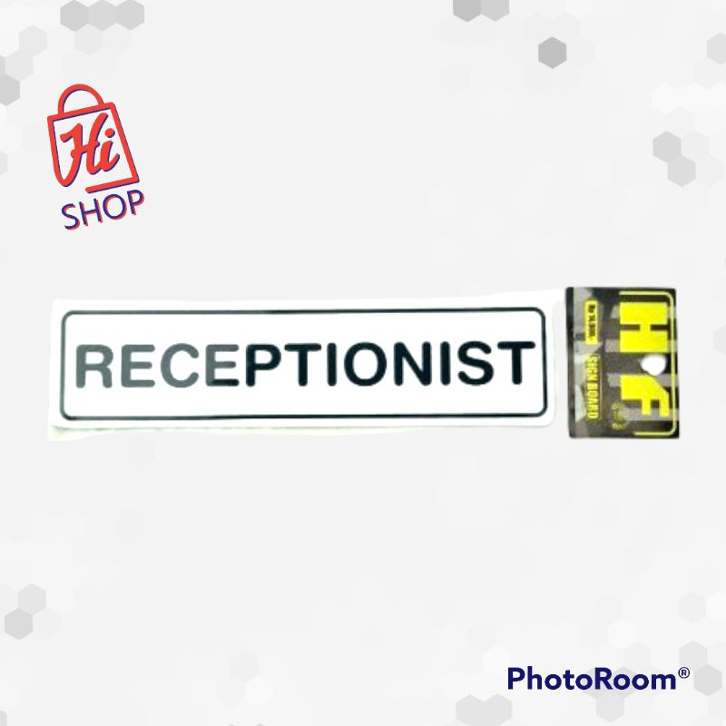 Jual Sign Sticker RECEPTIONIST (bisa COD) | Shopee Indonesia