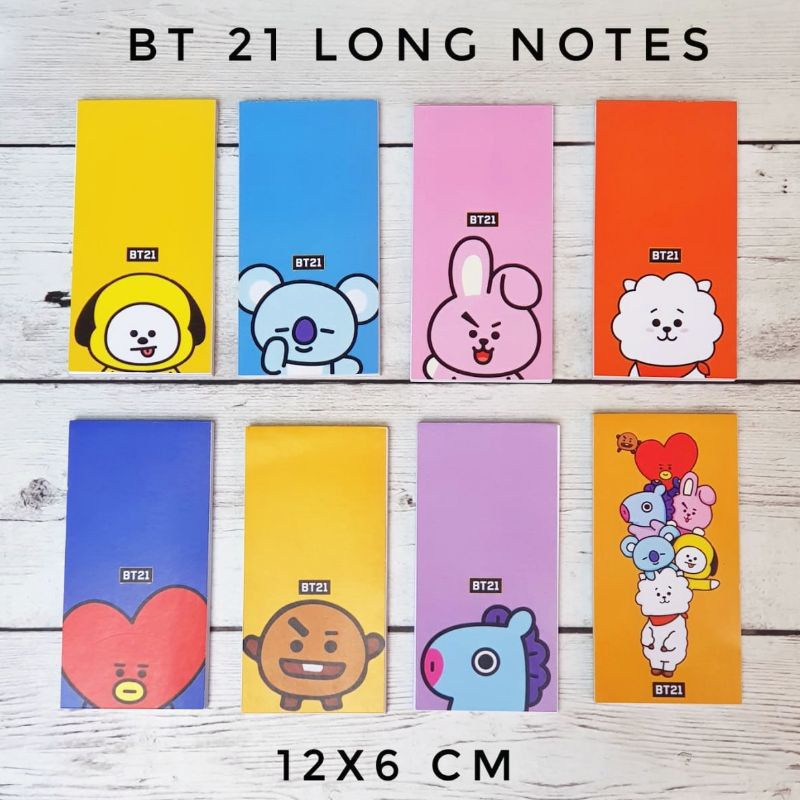 Jual [READY] MINI BOOK BT21 | LONG NOTES BT21 | NOTED BOOK BT21 ...