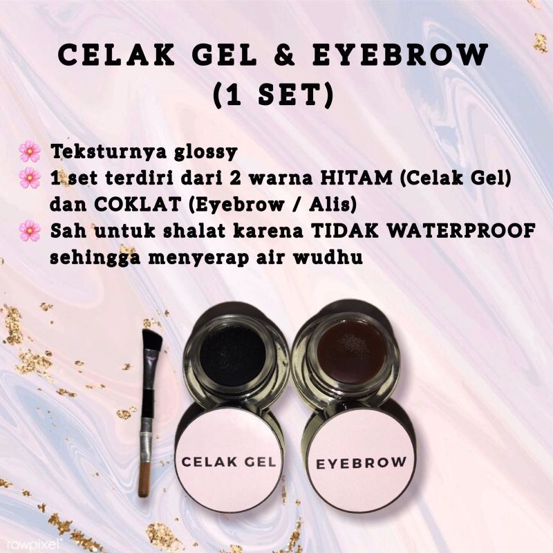 Jual Fawazz id - CELAK GEL & EYEBROW (1Set) Henna Alis/ Celak Gel 3in1 ...