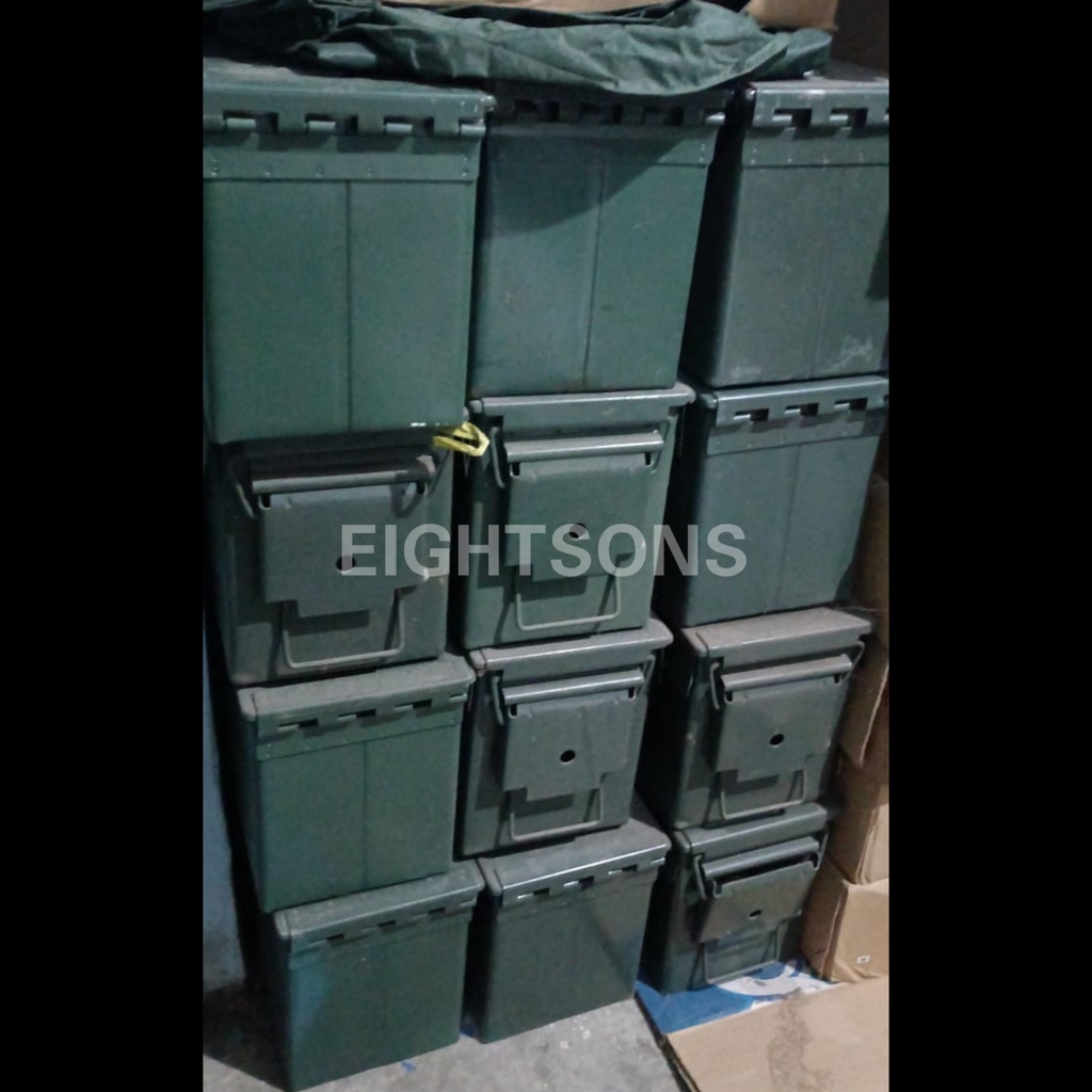 Jual ORIGINAL BOX KOTAK PELURU PINDAD SERBAGUNA BEKAS KALENG BESI ...