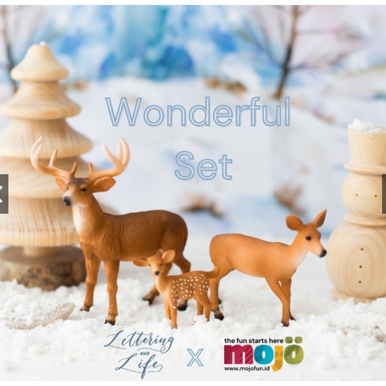Jual Mojo Fun X Lettering And Life Wonderful Set (White Tailed Deer ...