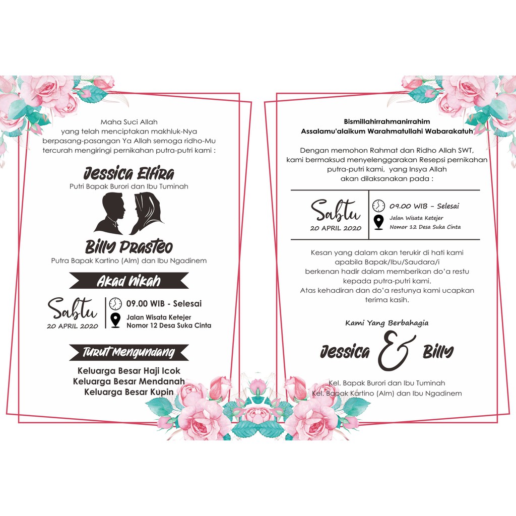 Jual Undangan Pernikahan Kece Badai | Shopee Indonesia