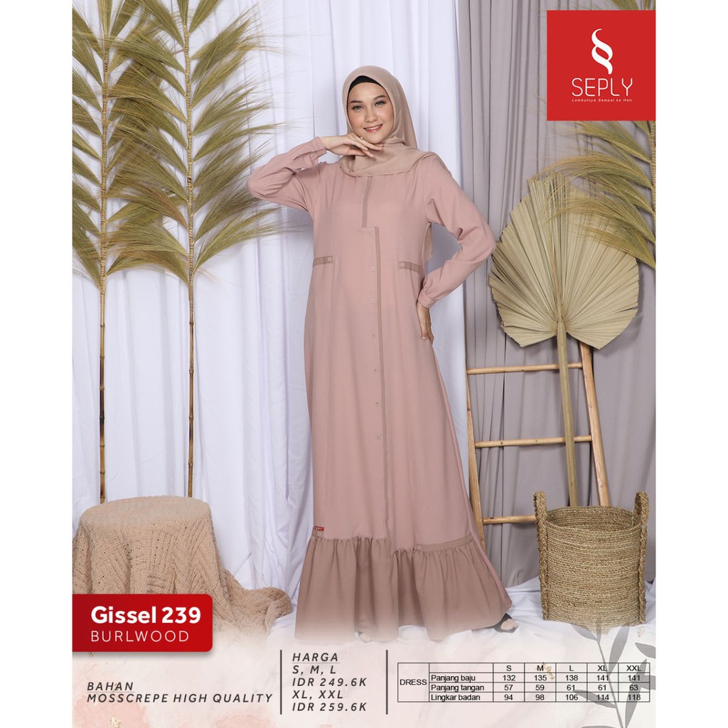 Jual Gamis Katun Original SEPLY GISSEL 239 ( Burlwood, Olive ) | Shopee ...