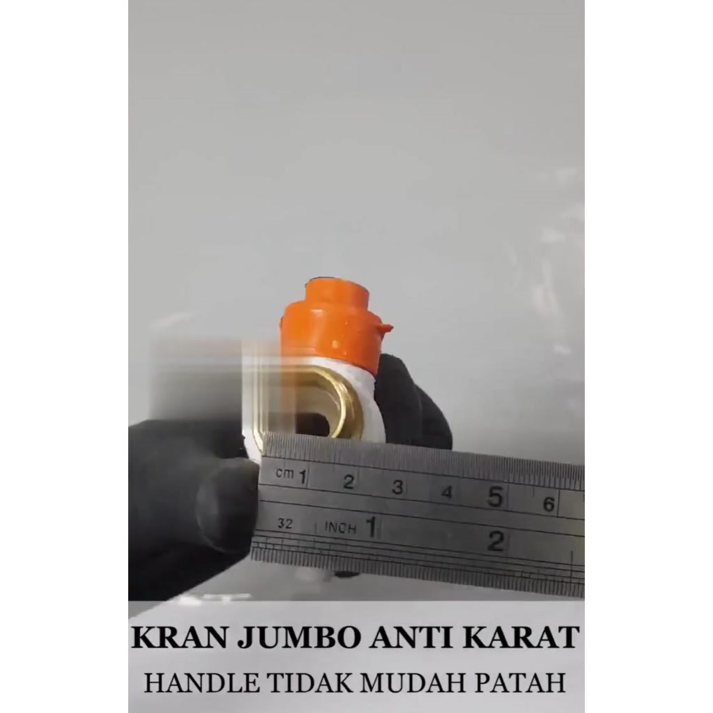 Jual Kran Jumbo PVC Keran Air Tembok Drat Kuningan Engkol New HIGH ...