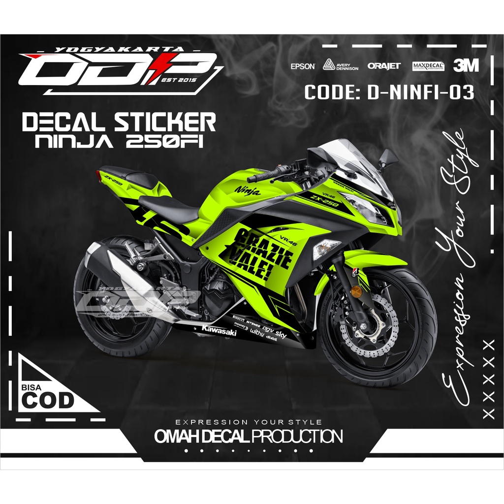 Jual DECAL NINJA 250 FI FULL BODY NINJA 4 TAG NINJA DECAL KEREN NINJA ...