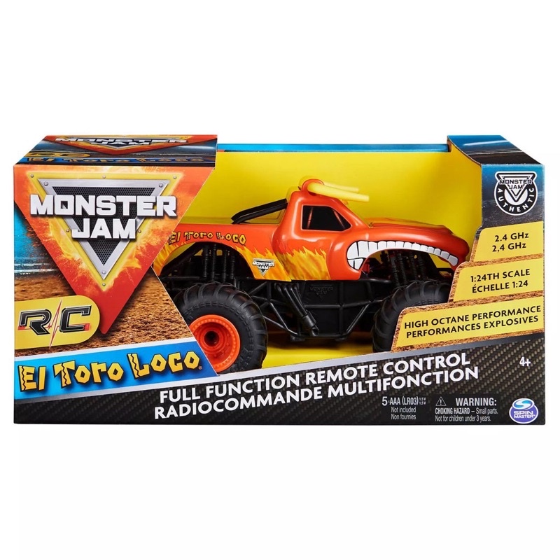Jual Monster Jam El Toro Loco Monster Truck, Scale 1:24 Mainan RC ...